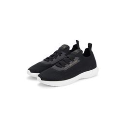 Tommy Hilfiger Damen Slip-On Sneaker "TH KNIT EXTRALIGHT RUNNER", Gr. 36, schwarz, Textil, unifarben, Schuhe, Freizeitschuh, Halbschuh, Slipper mit