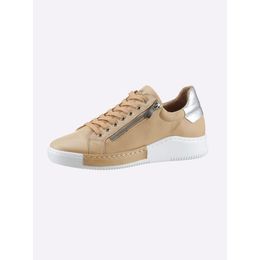 Heine Damen Sneaker, Gr. 36, braun, Glattleder, Leder, Rindsleder, Schuhe