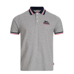 Lonsdale Poloshirt 'Occumster' Herren Gr&ouml;&szlig;e XL navy / graumeliert / rot / wei&szlig;