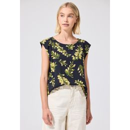 Damen Kurzarmbluse, bunt, Gr. 34, STREET ONE STUDIO, gebl&uuml;mt, Stoff, 100% Viskose, Blusen, mit Rundhalsausschnitt