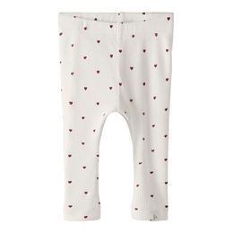 Lil'atelier Leggings 'NBFGago' Gr&ouml;&szlig;e 68 dunkelrot / wei&szlig;