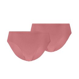 Puma Damen Slip "Puma WOMEN INVISIBLE COTTON BRIEFS 2P", Gr. M, rosa, Jersey, Obermaterial: 88% Baumwolle, 12% Elasthan, Unterhosen, nahtlose R&auml;nder