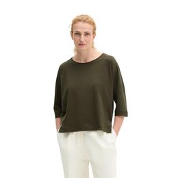 Marc O'Polo MARC O'POLO Damen T-Shirt "aus Feinstrick-Jersey", gr&uuml;n, Basic, Gr. XXL, unifarben, Obermaterial: 100% Baumwolle, Shirts