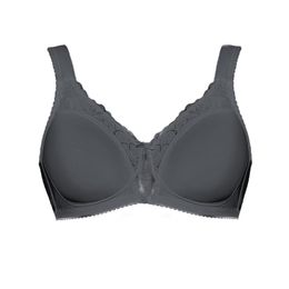 Viania Damen Soft-BH "Soft BH Helga", Gr. 100, grau, Stoff, Obermaterial: 68% Polyester PES. 13% Elasthan EL. 12% Baumwolle CO. 7% Polyamid PA., BHs