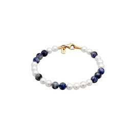 Kuzzoi Armband Herren Gr&ouml;&szlig;e 23 dunkelblau / gold / wei&szlig;