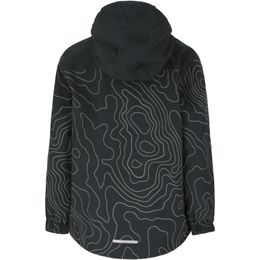 WEATHER REPORT Jungen Outdoorjacke "Borise jr."schwarz, grau, Gr. 104, bedruckt, mehrfarbig, 90% Polyester, 10% Elasthan, Jacken, mit getapten N&auml;hten