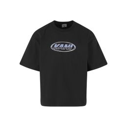 Karl Kani Herren T-Shirt "Karl Kani Woven Signature Chrome LOGo Crop Tee", schwarz, Gr. XL, bedruckt, 100% Baumwolle, Shirts