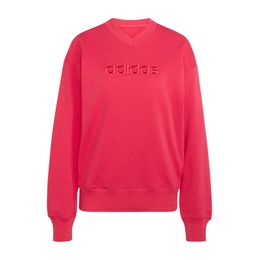 adidas Sportswear Sportsweatshirt 'Seasonal Essentials Satin V-Neck' Damen Gr&ouml;&szlig;e L himbeer