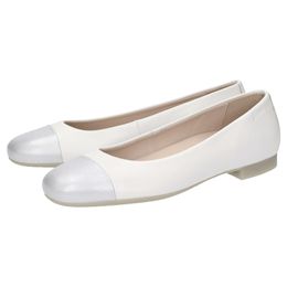 Sioux Damen Ballerina "Villanelle-702", Gr. 36, silber, Obermaterial: 50% Lammleder LEL. 50% Lammnappaleder LANA. 100% Gummi rubber., Schuhe
