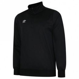 Umbro Herren Club Essential Half Zip Sweatshirt (Schwarz)