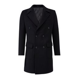 RICANO Herren Wollmantel "Wollmantel Enzo", schwarz, Gr. XL, Obermaterial: 60% Wolle WO. 40% Polyester PES. Futter: 100% Polyester PES., M&auml;ntel