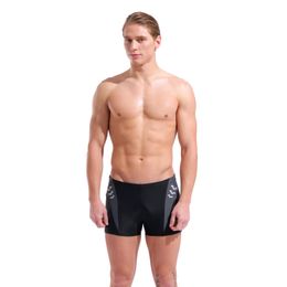 arena Herren Badeshorts "M arena STEPLOGO SWIM SHORT", schwarz, Gr. 8, Obermaterial: 80% Polyamid, 20% Elasthan, Badehosen, mit sportlichem Schnitt,