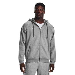 Under Armour - "Rival" Hoodie mit durchgehendem Rei&szlig;verschluss f&uuml;r Herren, Fleece (Kohlen-Schwarz)