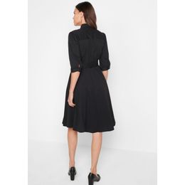 bonprix Damen 2-in-1-Kleidschwarz (l&auml;nge: regul&auml;r), Gr. 38, Web, Obermaterial: 72% Baumwolle, 26% Polyamid, 2% Elasthan. Futter: 100% Baumwolle.