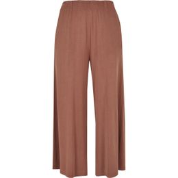 Urban Classics Damen Bequeme Jeans "Urban Classics Damen Ladies Modal Culotte", braun, Gr. XS, unifarben, 77% Modal, 23% Polyester, Jeans