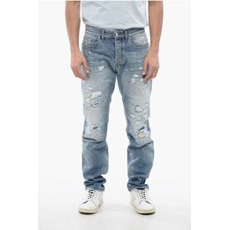 John Richmond SID Regular Fit Jeans mit Distressed-Effekt, 18 cm, in Blau