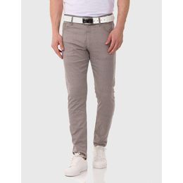 Cipo & Baxx CIPO & BAXX Herren Stoffhose "Hose", beige, Gr. 31, gestreift, 41% Baumwolle, 37% Polyester, 20% Viskose, 2% Elasthan, Hosen, im dezenten