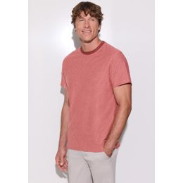 Street One MEN Herren T-Shirt, rosa, Gr. XXL, gestreift, Jersey, 60% Baumwolle, 40% Polyester, Shirts, Jersey