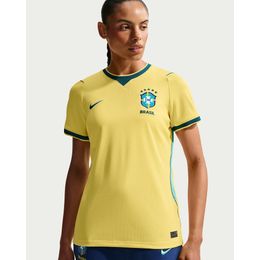 Nike Damen Fu&szlig;balltrikot "Brasilien 2026 Heimstadion Replika-Fu&szlig;balltrikot (Damen)", gelb, Gr. XL, Obermaterial: 100% Polyester, Trikots, f&uuml;r