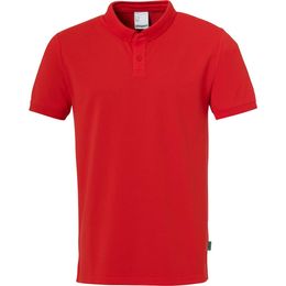 Uhlsport Herren Poloshirt "POLO SHIRT Essential Prime", rot, Gr. XXL, Obermaterial: 65% Polyester Pol. recyc.. 35% Baumwolle CO(Bio)., Shirts