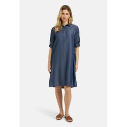 Milano Italy Damen Sommerkleidschwarz denim, Gr. 40, unifarben, Web, Material: 100% Lyocell, Kleider, mit Taschen