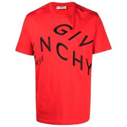 ubergroses rotes T-Shirt mit aufgesticktem Givenchy-Logo