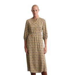 Marc O'Polo MARC O'POLO Damen Druckkleid "aus flie&szlig;endem Viskose-Twill", beige, Gr. 34, bedruckt, Obermaterial: 100% Viskose, Kleider