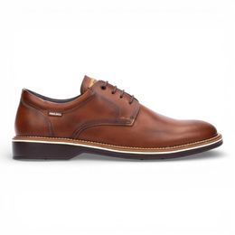 Pikolinos Herren-Schn&uuml;rschuhe aus braunem Leder, Derby-Stil, Komfortschuh - Bordeauxrot