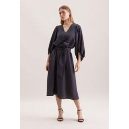 Seidensticker Damen Sommerkleiddunkelgrau, Gr. 38, unifarben, 86% Viskose, 14% Polyamid, Kleider, 3/4 V-Neck Uni