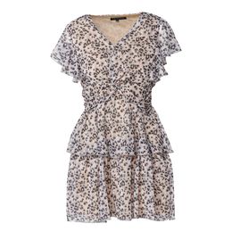 Koroshi Kleid Damen Gr&ouml;&szlig;e 40 beige / hellgrau / schwarz Sommerkleid