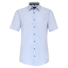 Venti Herren Businesshemd "Venti Businesshemd Kurzarm uni", blau, Gr. 36, unifarben, 100% Baumwolle, Hemden