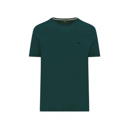 Fynch-Hatton Herren T-Shirt, gr&uuml;n, Gr. XL, unifarben, Jersey, Obermaterial: 100% Baumwolle, Shirts, mit Logo-Stickerei