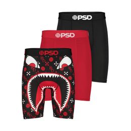 PSD Herren Boxershorts "3 PACK - WF LUX RED Herren", Gr. M, bunt, 90% Polyester, 10% Elasthan, Unterhosen