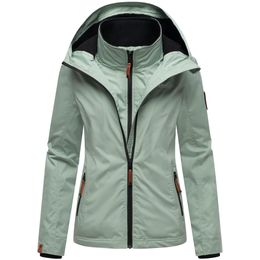 Marikoo Damen Outdoorjacke "Erdbeere", gr&uuml;n, Gr. XL, Obermaterial: 100% Polyester. Innenfutter: 100% Polyester. &Auml;rmelfutter: 100% Polyester.