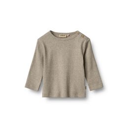 Wheat M&auml;dchen Langarmshirt "Wheat T-Shirt L/S Milo", beige, Gr. 80, unifarben, 95% Baumwolle, 5% Elasthan, Shirts