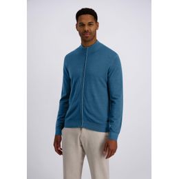 Pierre Cardin Herren Strickjacke "Pierre Cardin Strickjacke", blau, Gr. S, uni, Obermaterial: 100% Wolle WO., Strickjacken, aus 100% Wolle