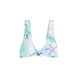 next Bikini Top female size 95 Blue / Aqua / violet / Pastel pink