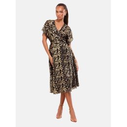 Lipsy Kleid Damen Gr&ouml;&szlig;e 42 gold / schwarz Sommerkleid