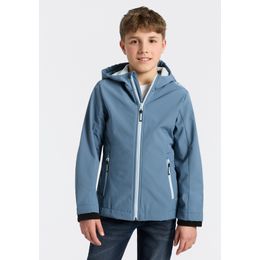 CMP M&auml;dchen Softshelljacke "KID G SOFTSHELL JACKET", blau, Gr. 176, Softshell, Obermaterial: 96% Polyester, 4% Elasthan. Futter: 100% Polyester.