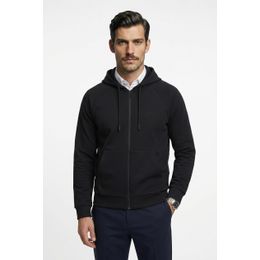 BOSS Green Herren Kapuzensweatjacke "Saggy", schwarz, Gr. XXXL, unifarben, Sweatware, Obermaterial: 95% Baumwolle, 5% Elasthan, Sweatjacken, Regular