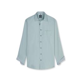 OLYMP Herren Businesshemd "OLYMP Luxor, Modern Fit, New Kent mit extra langem Arm", blau, Gr. 39, 100% Baumwolle, Hemden