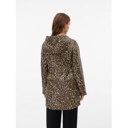 V&eacute;ro Moda VERO MODA Damen Outdoorjacke "VMMALOU COATED PRINTED JACKET NOOS", braun, Gr. L, bedruckt, Web, Obermaterial: 100% Polyester, Jacken