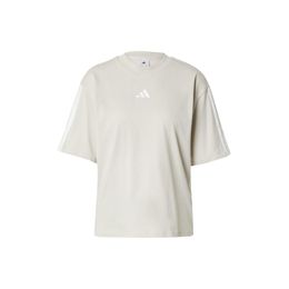adidas Sportswear Performance Shirt 'ESSENTIALS 3-STRIPES BOYFRIEND' female size XXXS/XXS Light grey / White