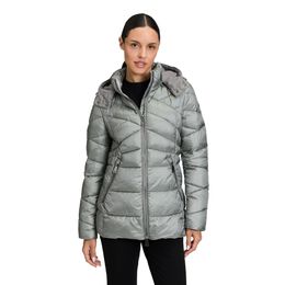 Gil Bret Damen Winterjacke, grau, Gr. 38, unifarben, Steppware, Obermaterial: 100% Polyester, Jacken, mit Kapuze