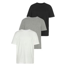 MAN'S WORLD MAN'S WORLD Herren T-Shirt "neue Farben Preis-Leistungs Bestseller Auch in Gro&szlig;en Gr&ouml;&szlig;en", wei&szlig;, Basic, Gr. 48, meliert, unifarben, Single Jersey,