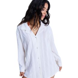 Roxy Damen Langarmshirt "Sunset Back", wei&szlig;, Gr. L, Obermaterial: 100% Baumwolle., Shirts