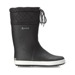 Aigle M&auml;dchen Gummistiefel "Giboulee", Gr. 24, schwarz, Obermaterial: 100% Naturkautschuk NaRubber., Schuhe