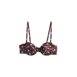 next Bikinitop Damen Gr&ouml;&szlig;e 85 taubenblau / schoko