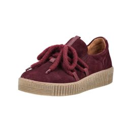 Gabor Damen Plateausneaker "Gabor Sneaker Veloursleder", Gr. 42,5, rot, Veloursleder, Schuhe