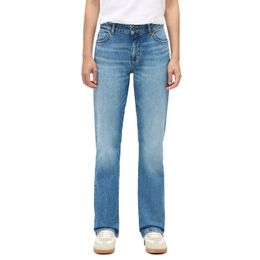 Mustang Damen Relax-fit-Jeans "Crosby", blau, Gr. 30, unifarben, Denim/Jeans, Obermaterial: 99% Baumwolle, 1% Elasthan, Jeans, im Five-Pocket Style